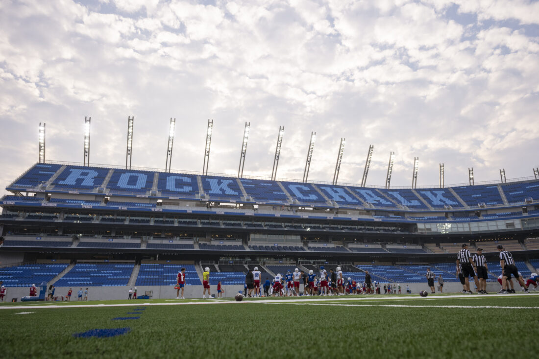 Photo Gallery: KU football hosts first practice in new David Booth ...